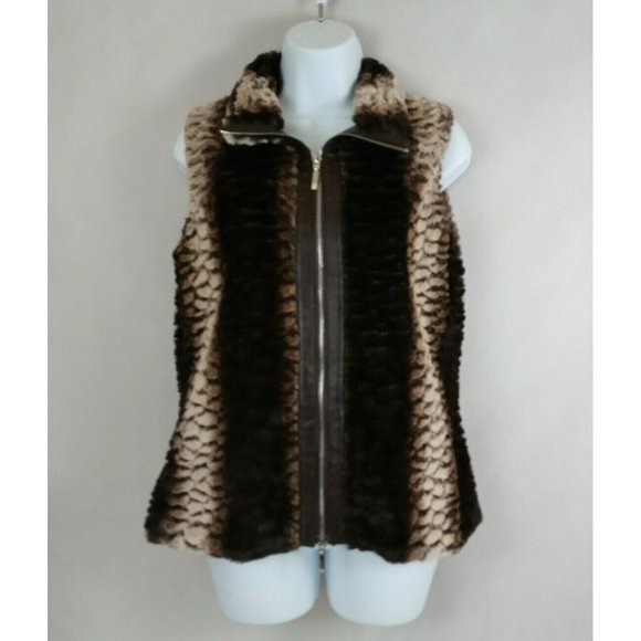Belldini | Jackets & Coats | Belldini Womens Contrast Faux Fur Animal ...